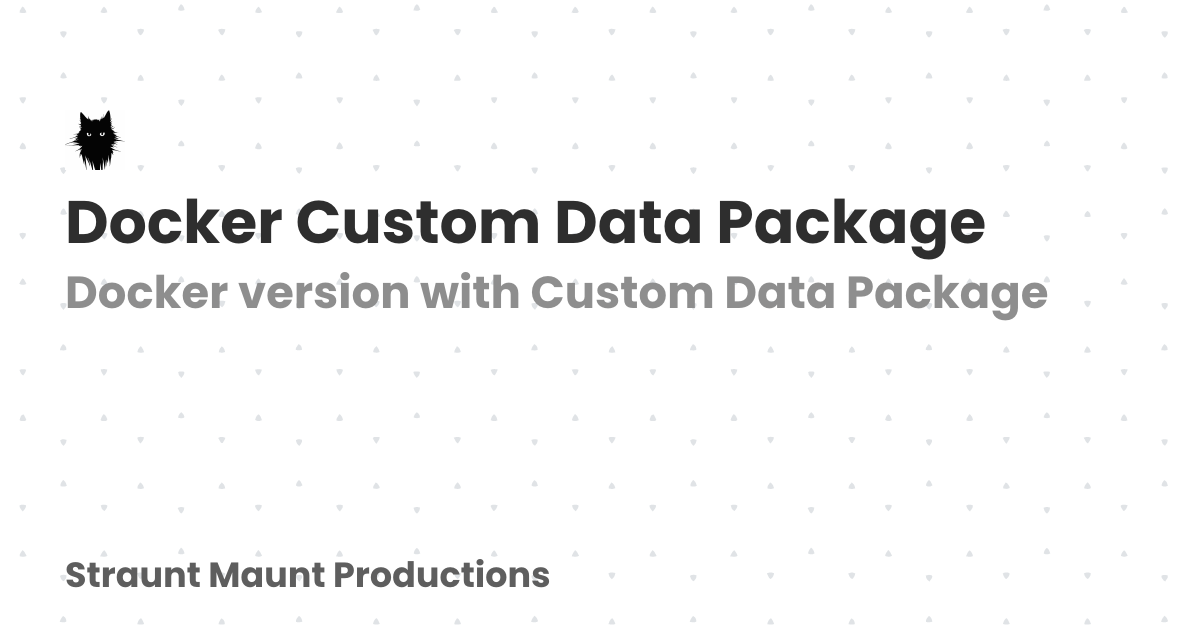 Docker Custom Data Package | Documentation